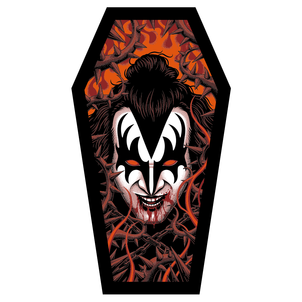 The Demon Coffin Poster (Screen Printed + Glow In The Dark) - KISS ...