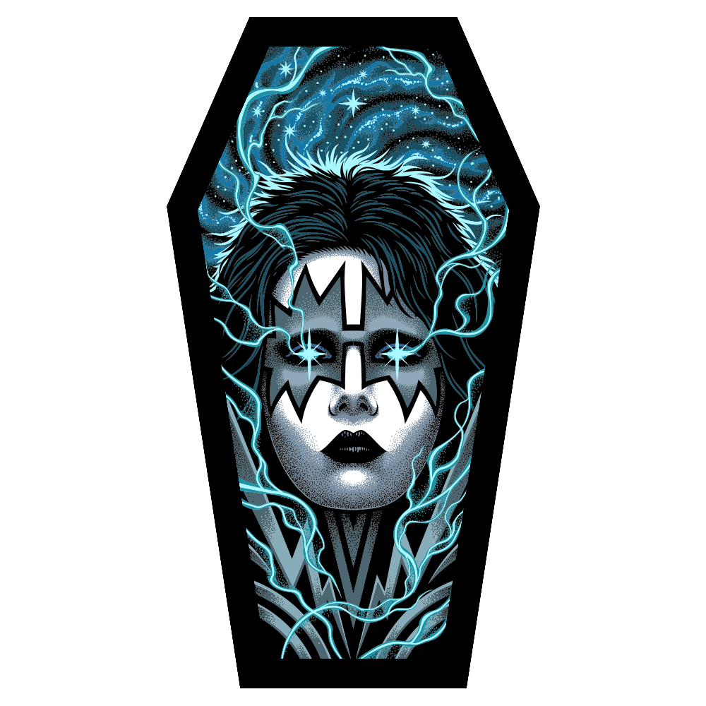 The Spaceman Coffin Poster (Screen Printed + Glow In The Dark) - KISS ...