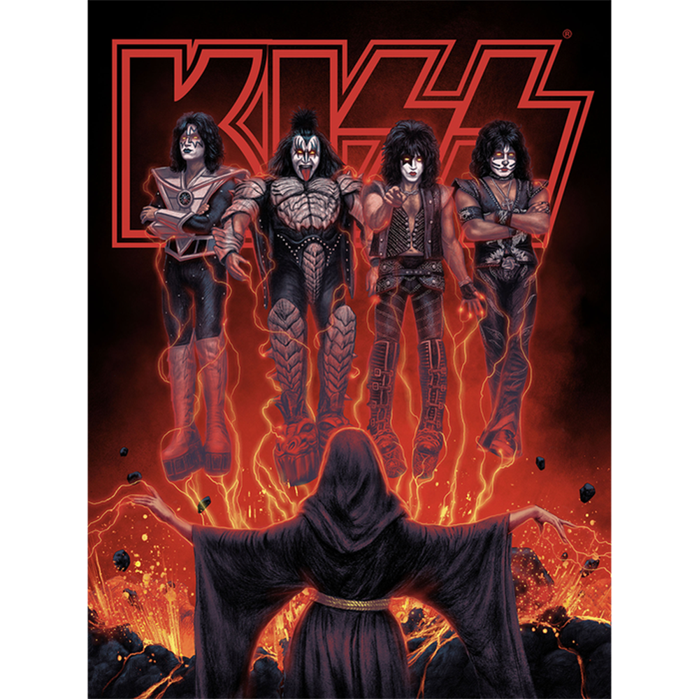 Limited Edition Conjuring Flames Poster - KISS Official Store